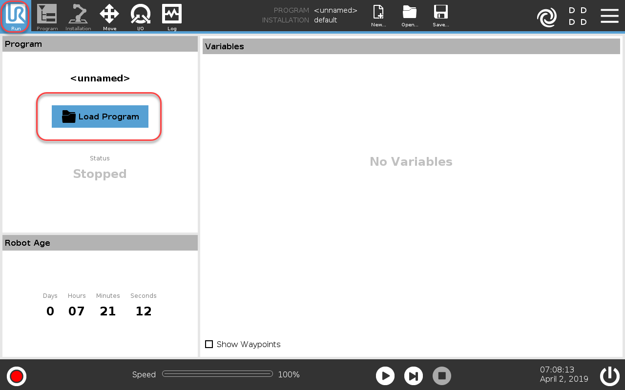 How to load a URP program - RoboDK Documentation