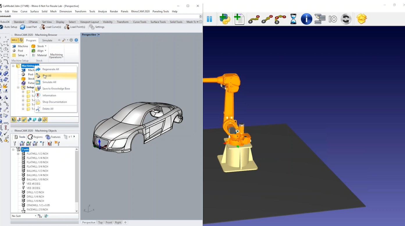 Robot Machining (5x) - Documentación RoboDK