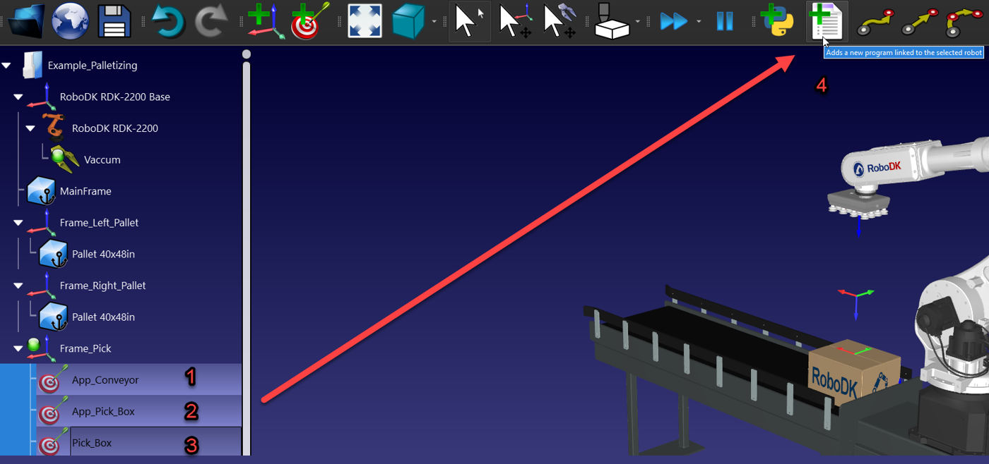 Palletizing - Documentación RoboDK